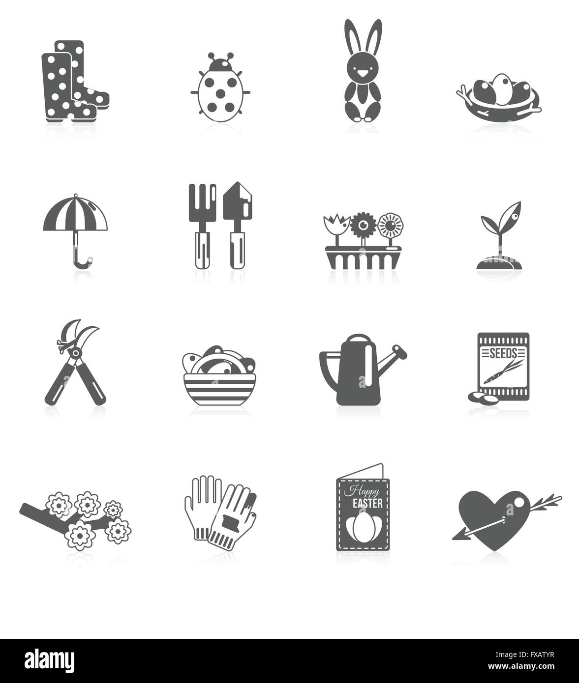 Spring Icon Black Stock Vector Image & Art - Alamy