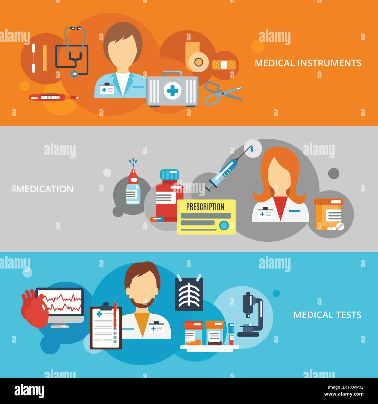 Doctor Banner Set Stock Vector Image & Art - Alamy