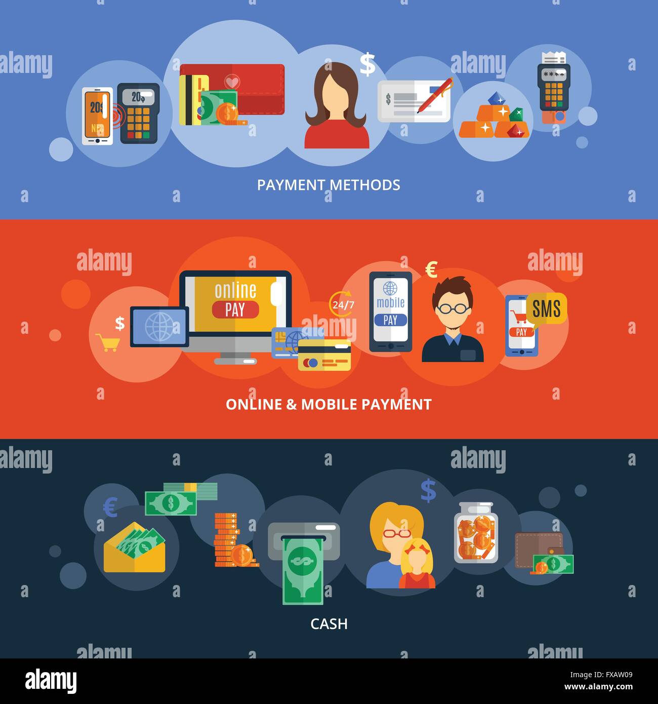 Payment Banner Set Stock Vector Image & Art - Alamy