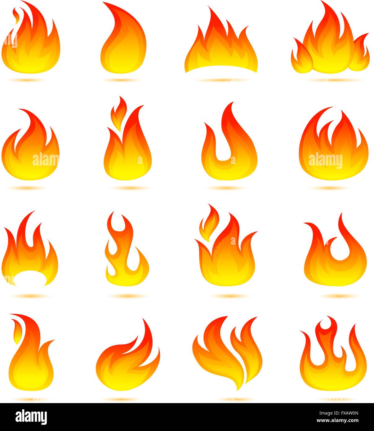 Fire Icons Set Stock Vector Image & Art - Alamy