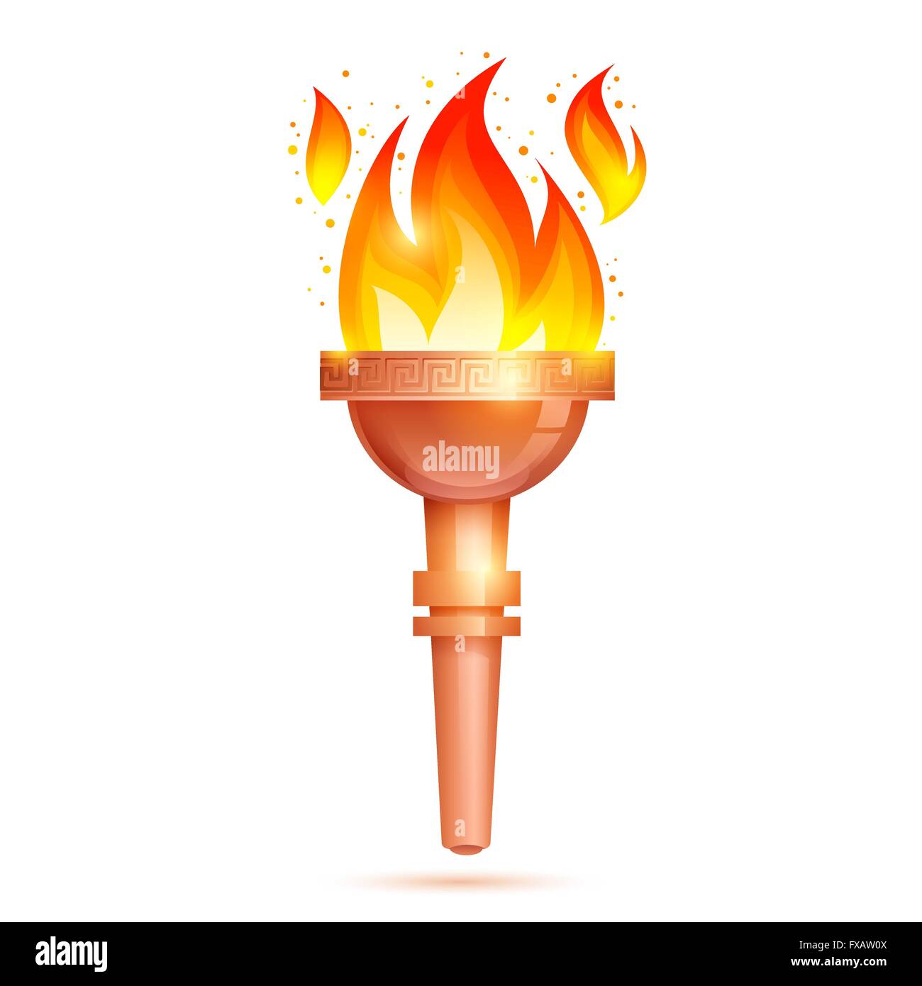 Torch on white background Stock Vector Images - Alamy