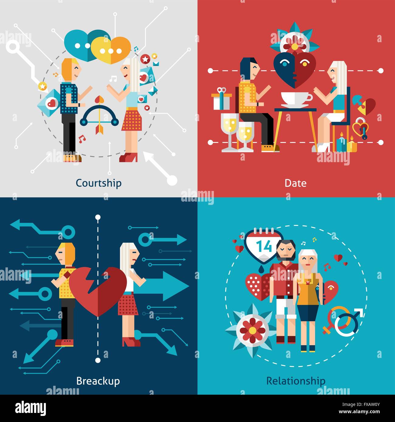 Dating Icon Set Stock Vector Image & Art - Alamy
