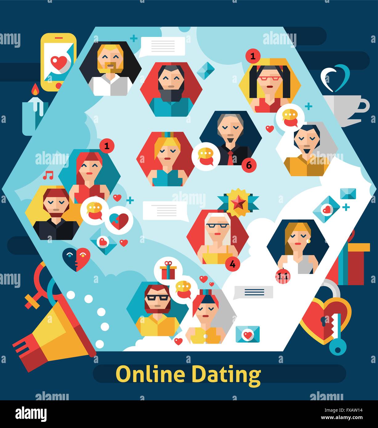 Love online chat speech Stock Vector Images - Alamy