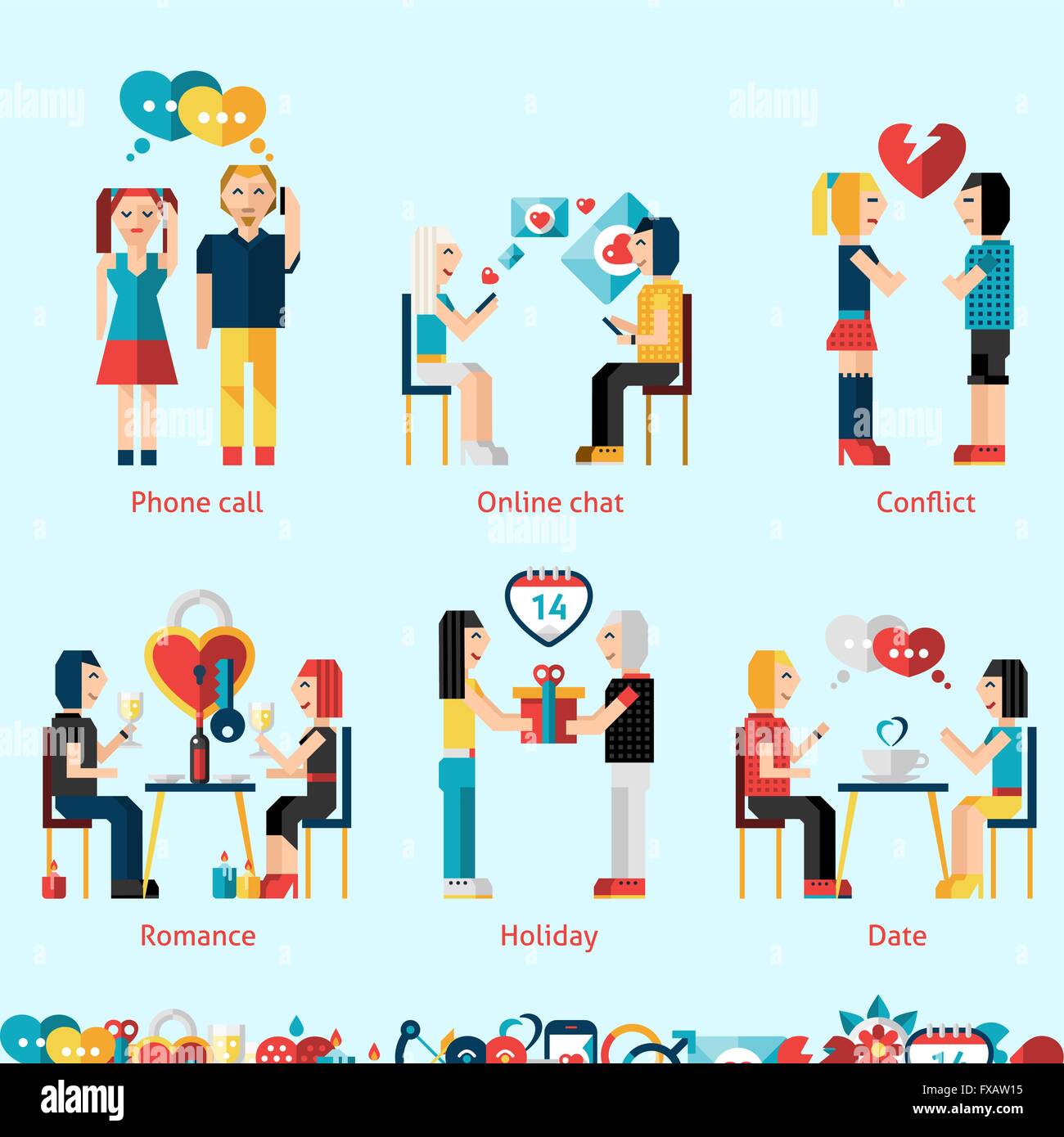 Relationship Concepts Set Stock Vector Image & Art - Alamy