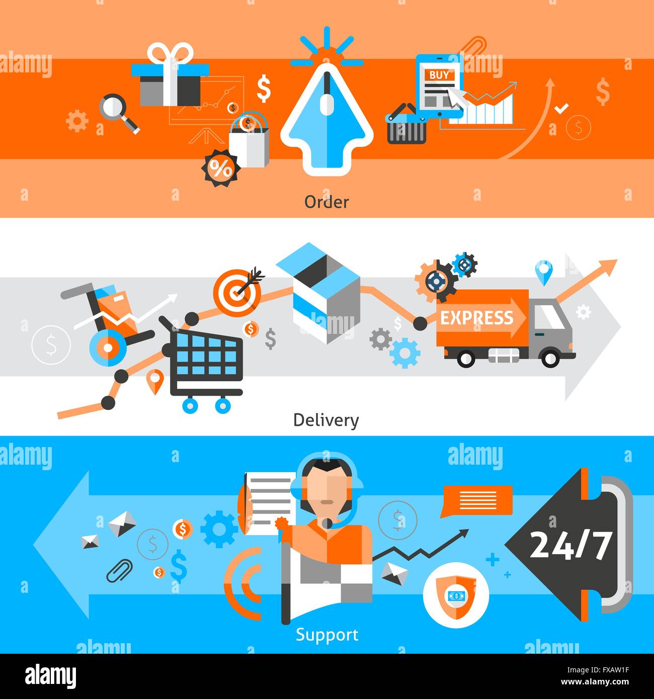 E-commerce Banners Set Stock Vector Image & Art - Alamy