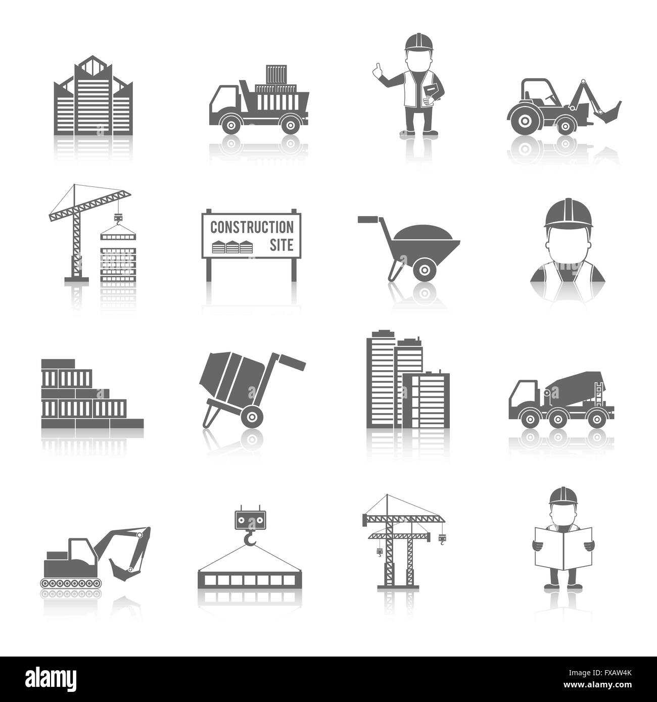 Construction Icons Set Stock Vector Image & Art - Alamy