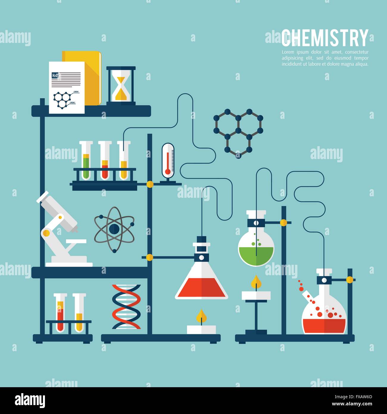 Chemistry Background Template Stock Vector Image & Art - Alamy