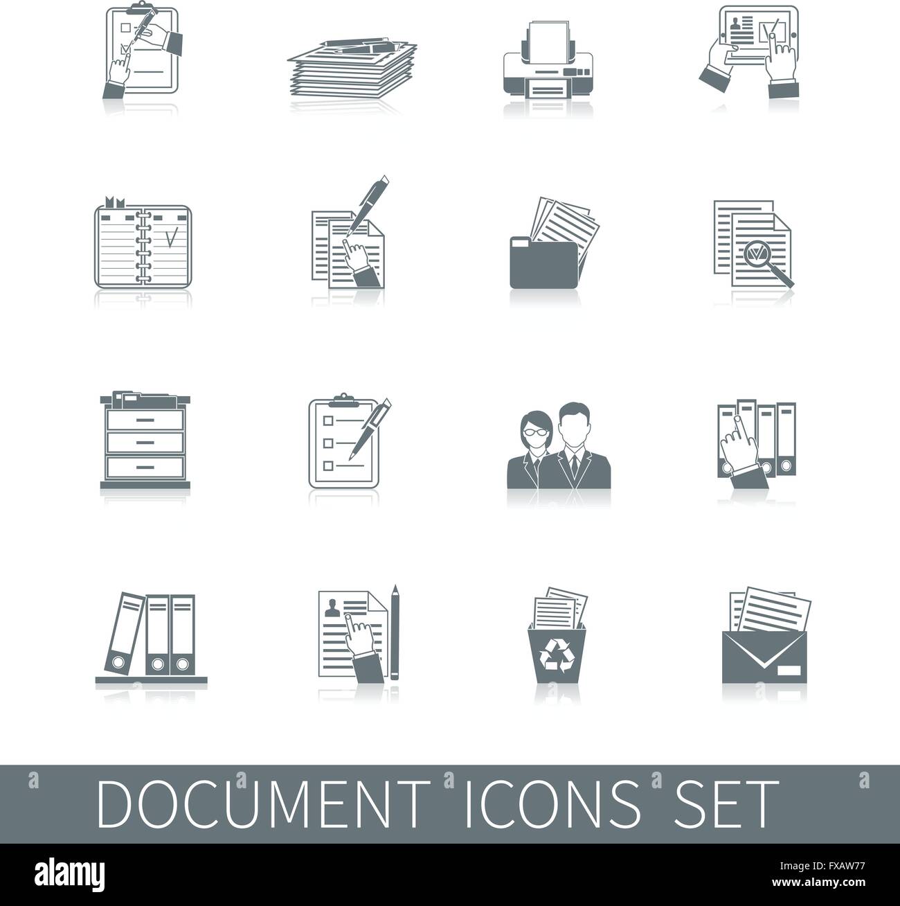 Document Icon Black Stock Vector Image & Art - Alamy