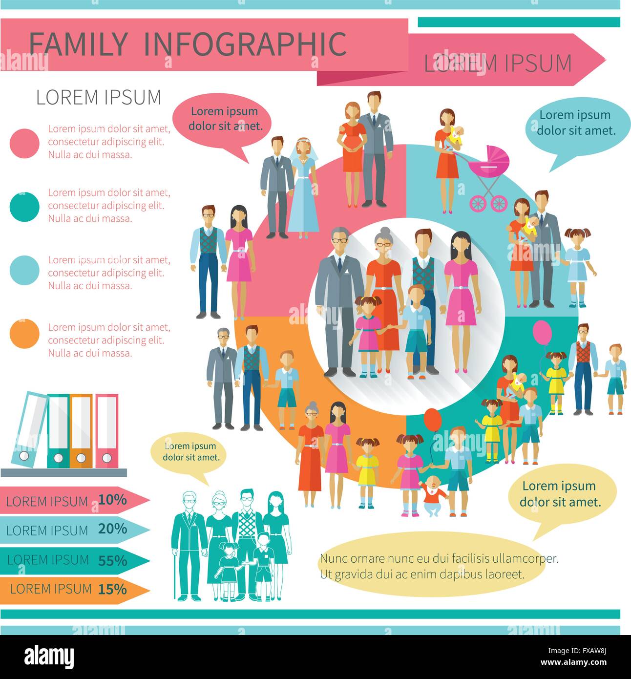 Family Infographics Set Stock Vector Image & Art - Alamy