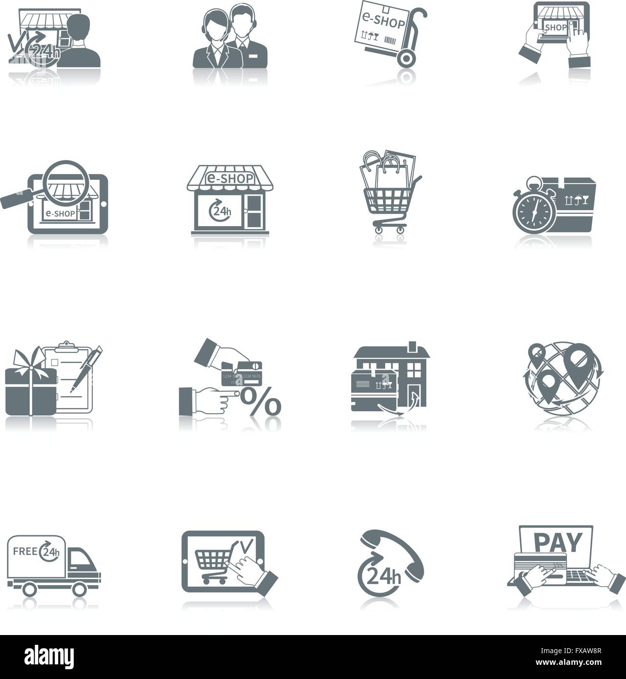 Online shopping icon Stock Vector Images - Alamy