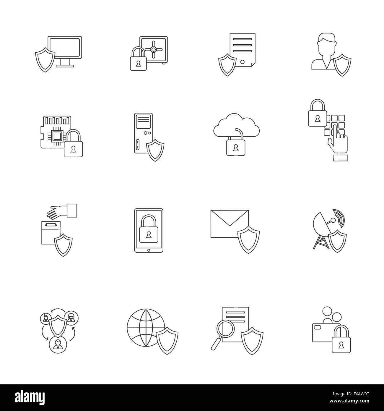 Information Security Icon Outline Stock Vector Image & Art - Alamy