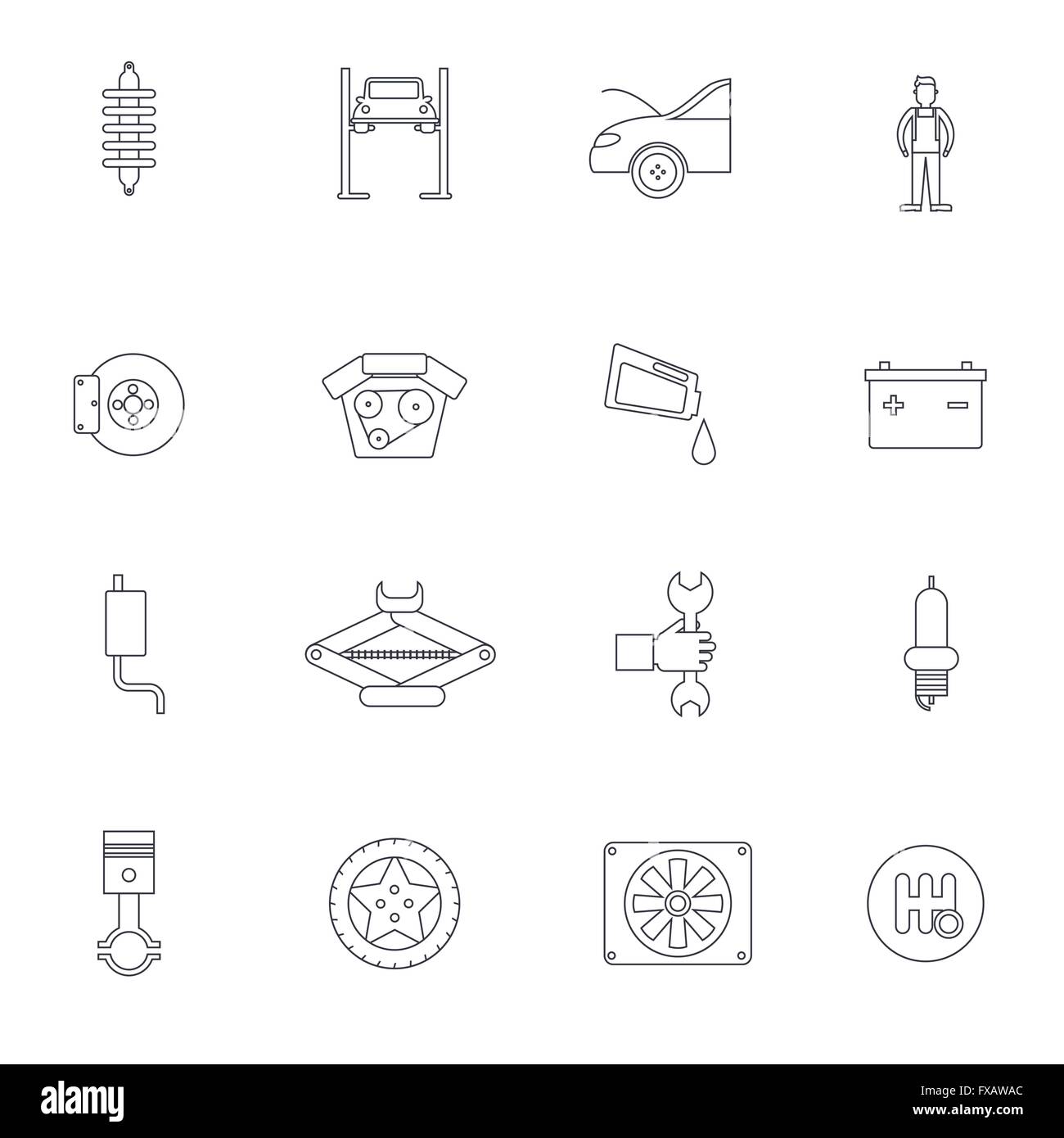 Outline mechanic hi-res stock photography and images - Alamy