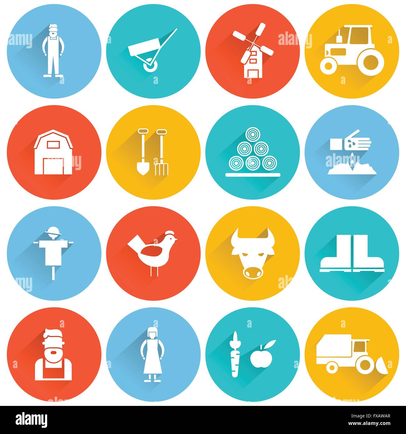 Farm tractor cattle Stock Vector Images - Alamy