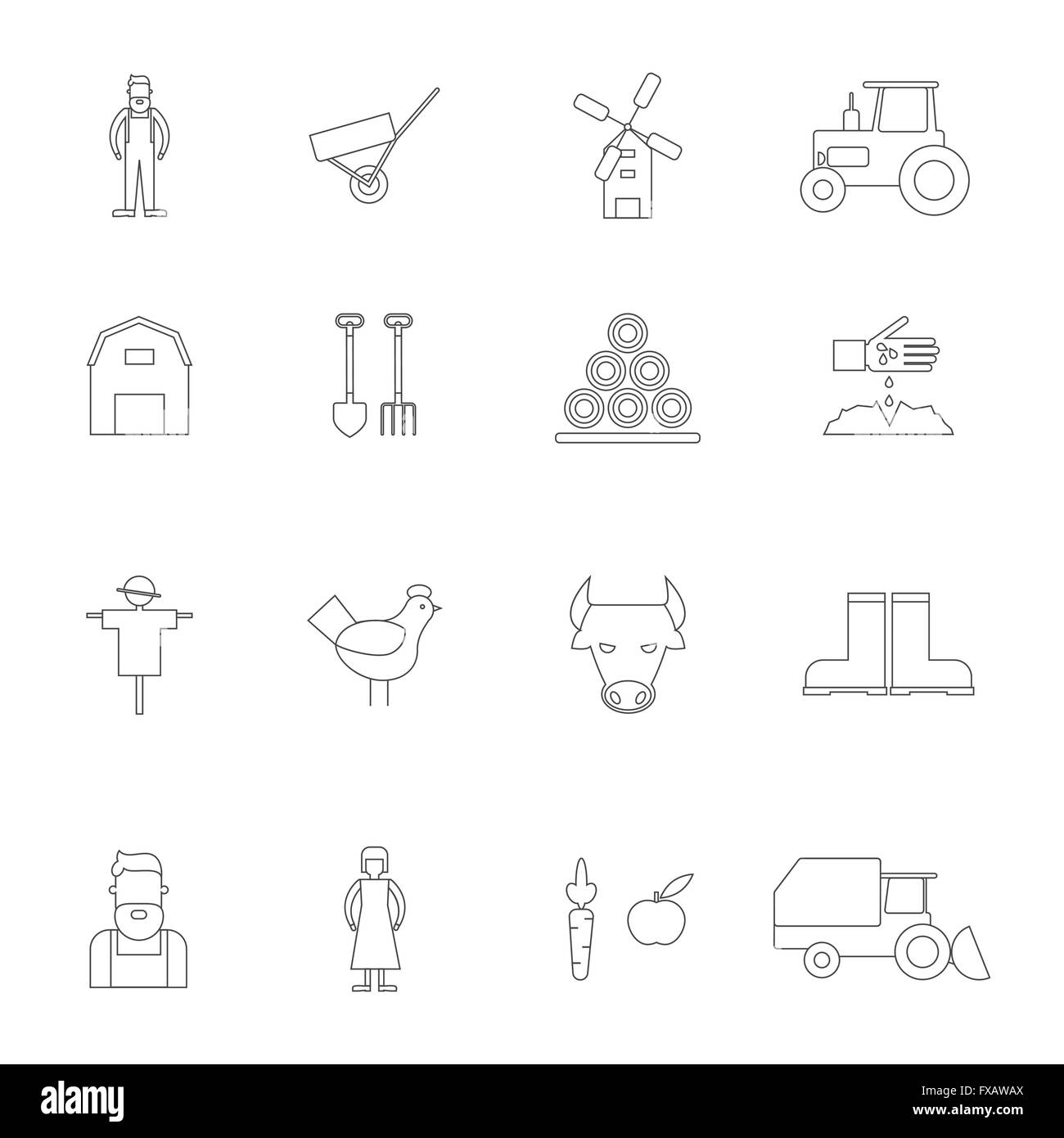 Farm Icon Outline Stock Vector Image & Art - Alamy