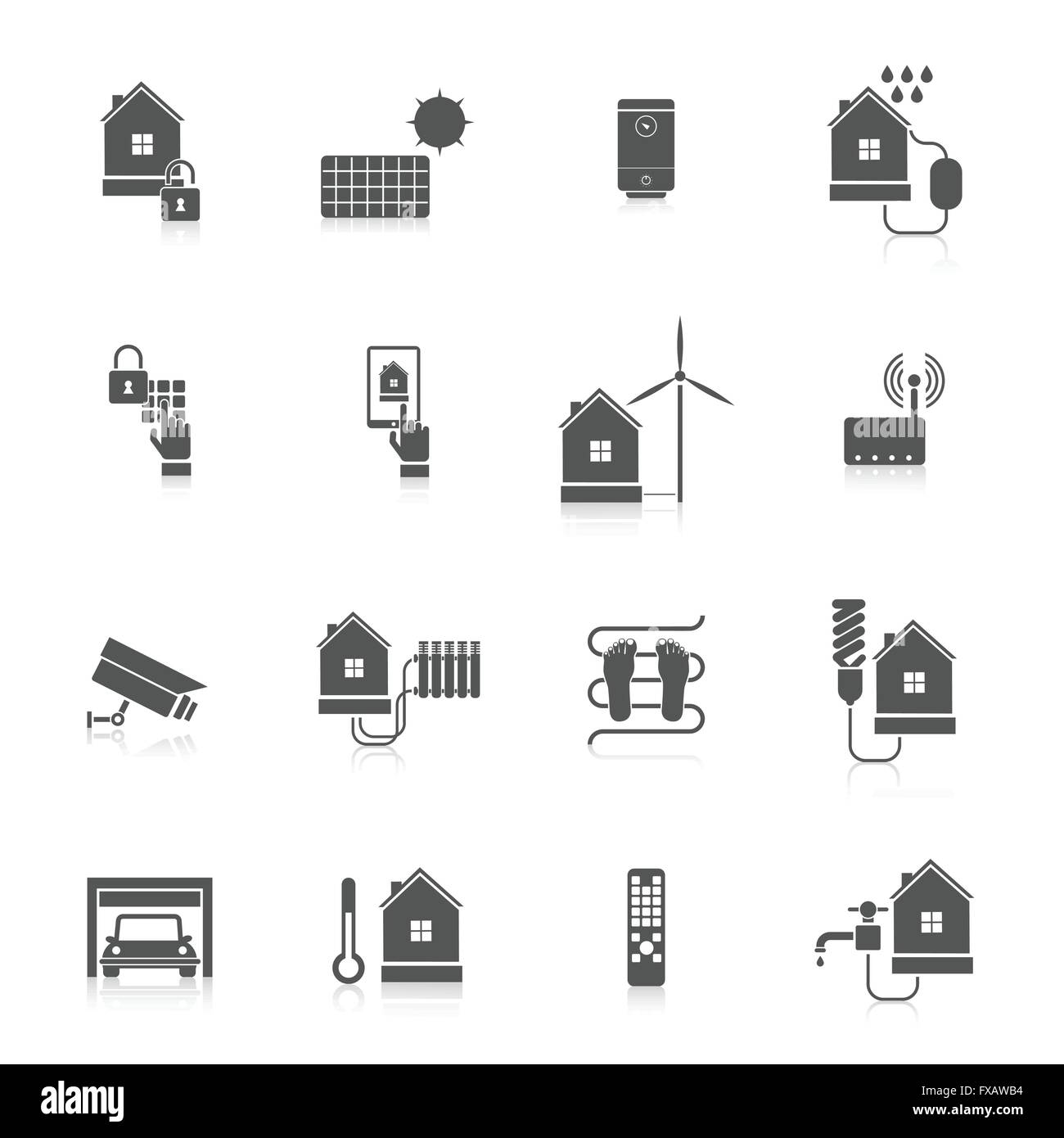 Smart Home Icon Set Stock Vector Image & Art - Alamy