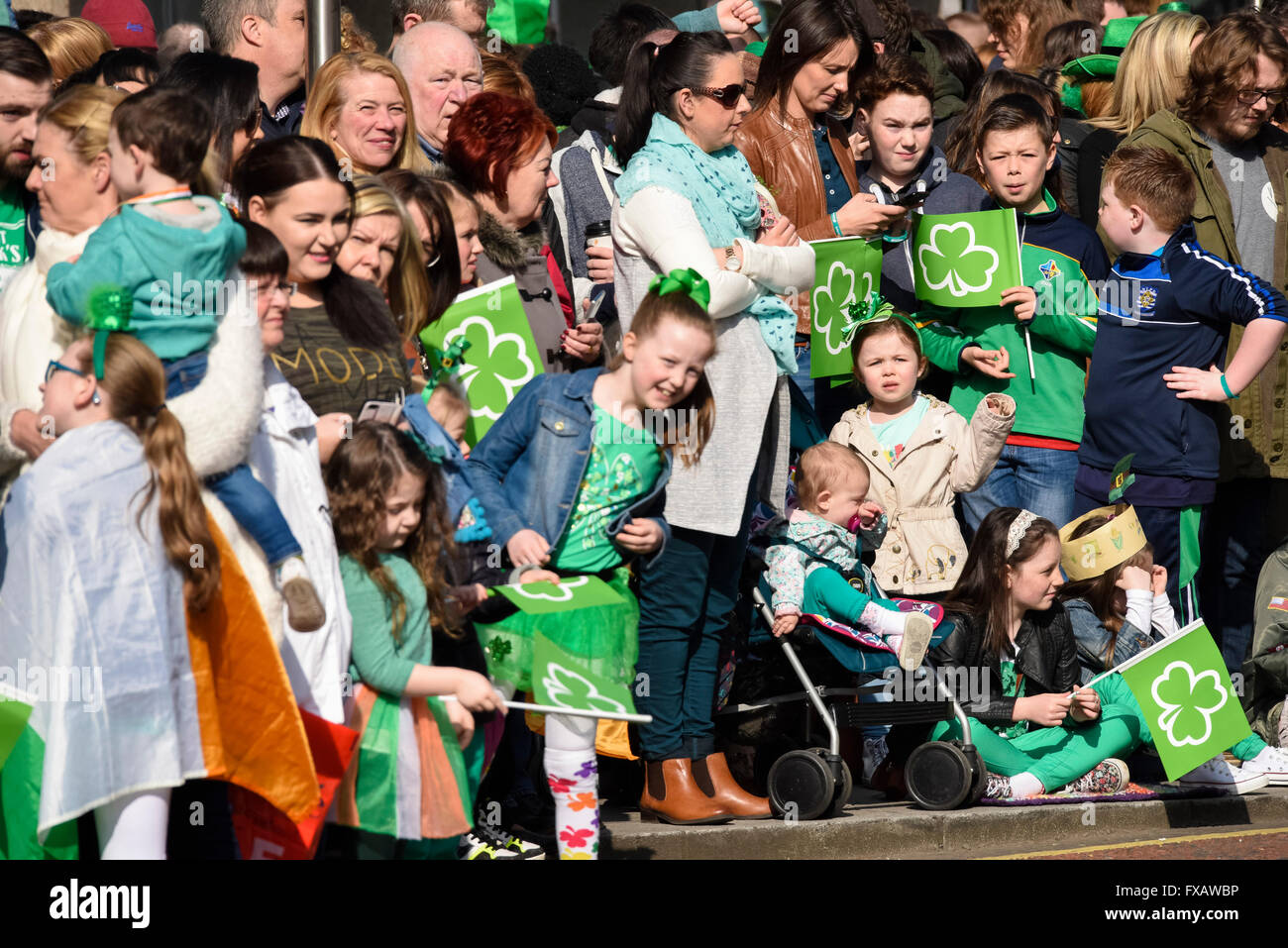 St. Patrick's Day Parade Belfast Northern Ireland Dublin Stock Photo ...