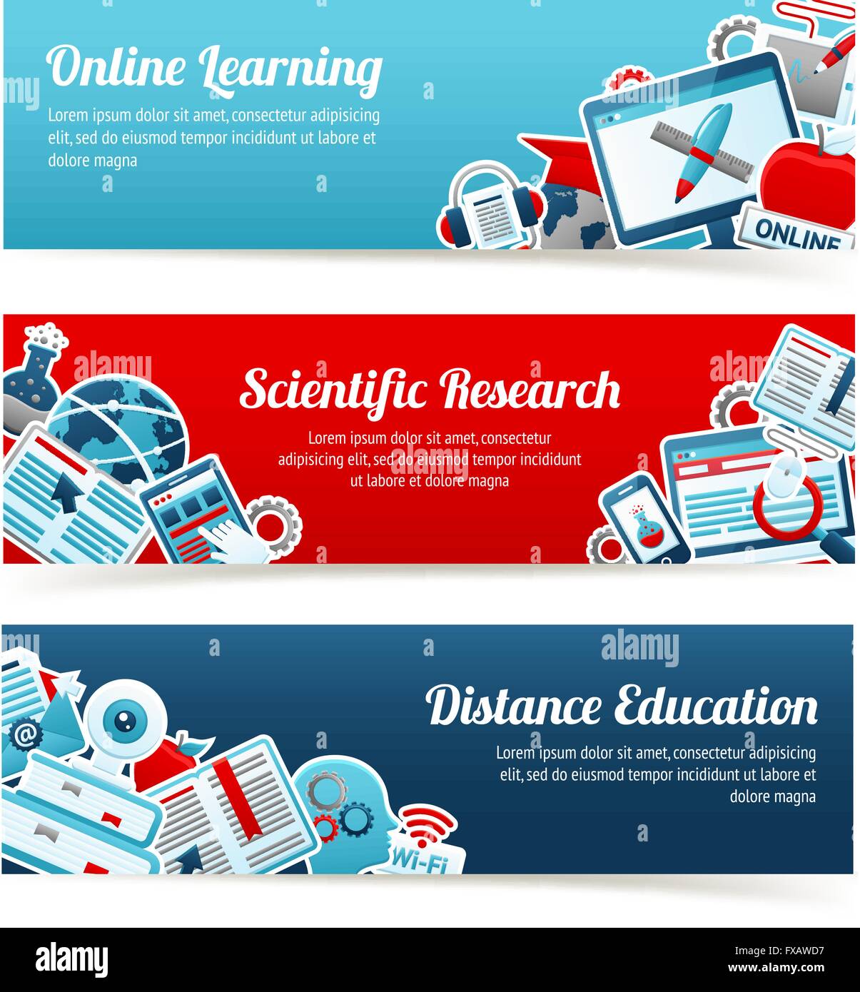 Online Education Banners Stock Vector Image & Art - Alamy