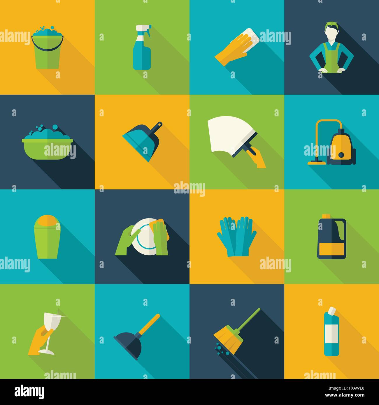 Cleaning Icon Flat Stock Vector Image & Art - Alamy