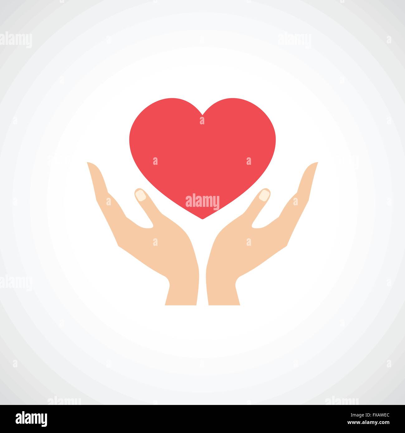 Hand Hold Protect Heart Stock Vector Image & Art - Alamy