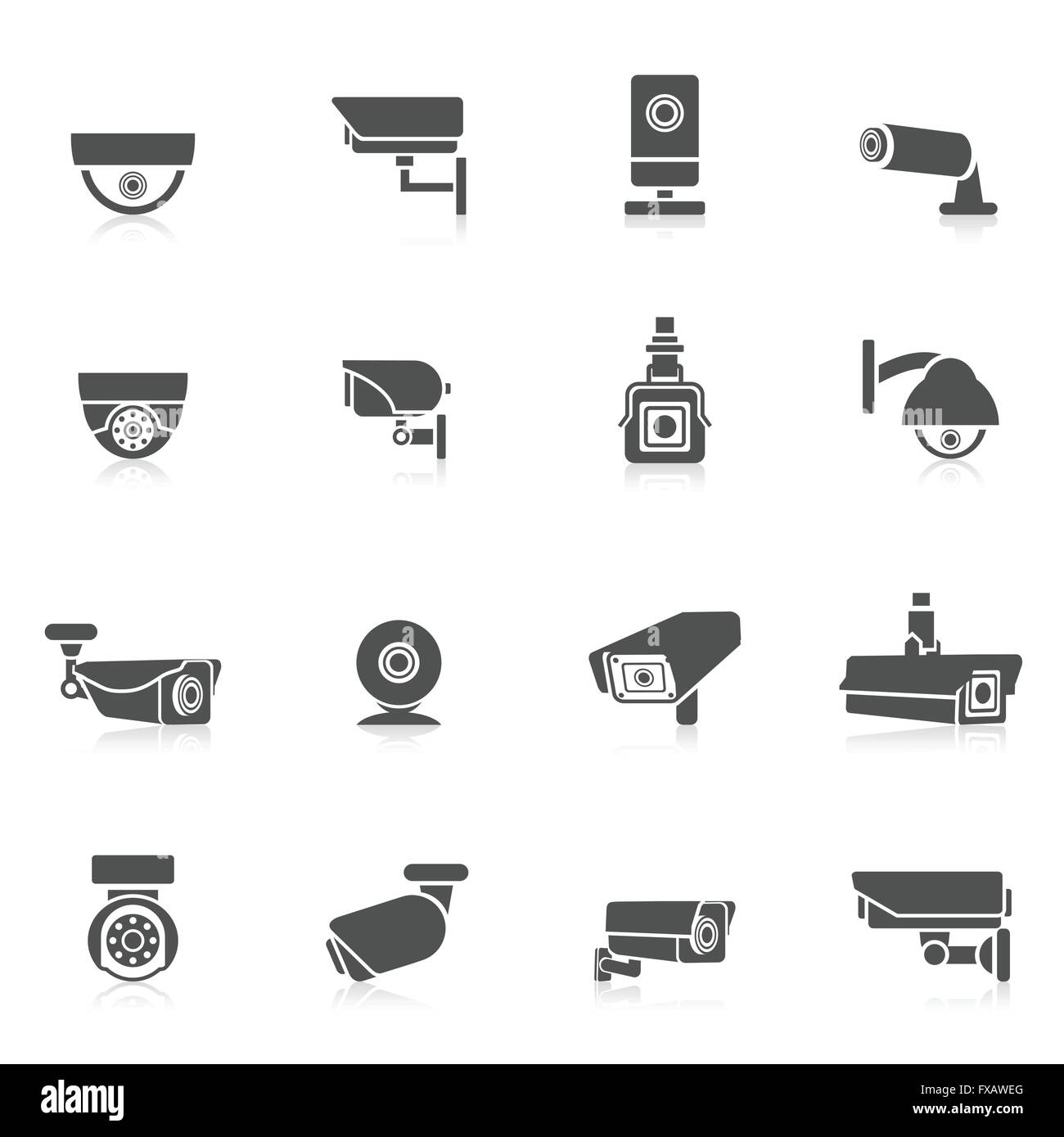 Security Camera Icons Stock Vector Image & Art - Alamy