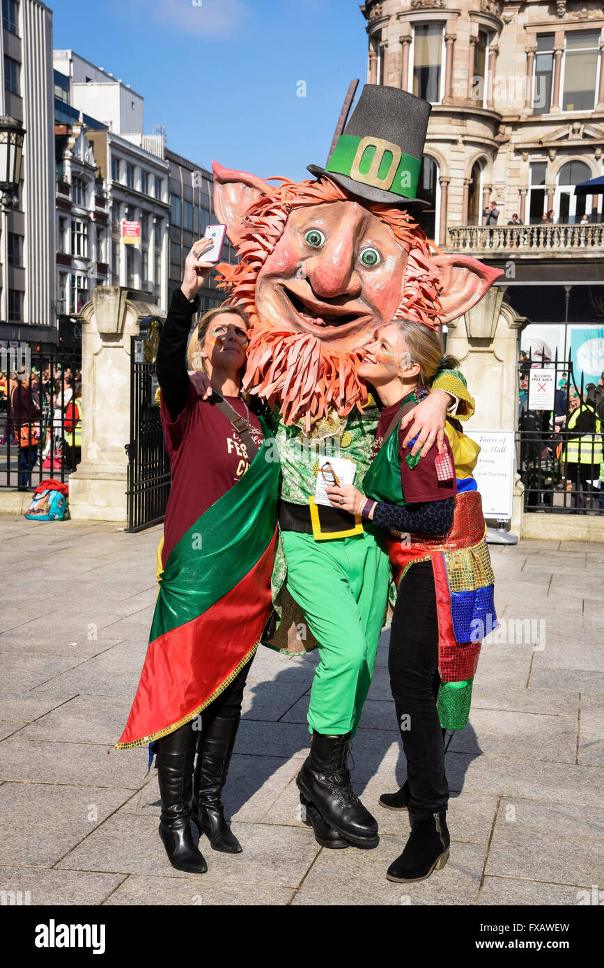 St. Patrick's Day Parade Belfast Northern Ireland Dublin Stock Photo ...