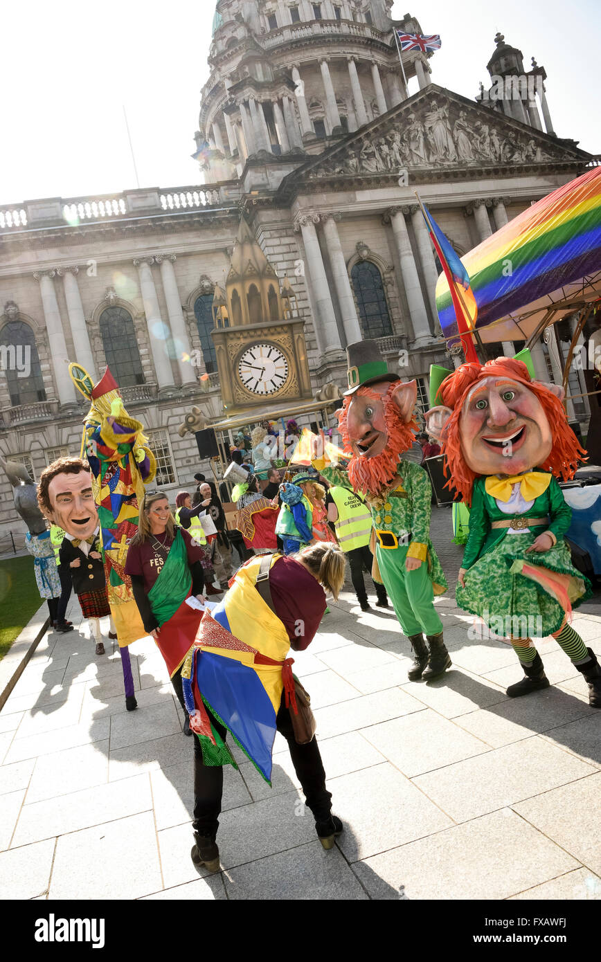St. Patrick's Day Parade Belfast Northern Ireland Dublin Stock Photo ...