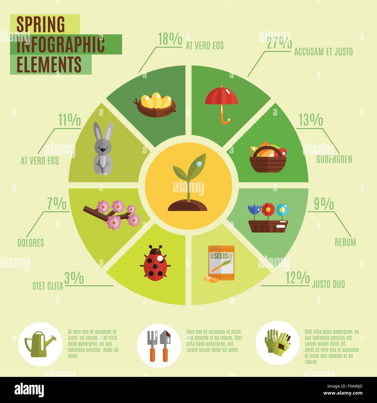 Spring Infographics Set Stock Vector Image & Art - Alamy