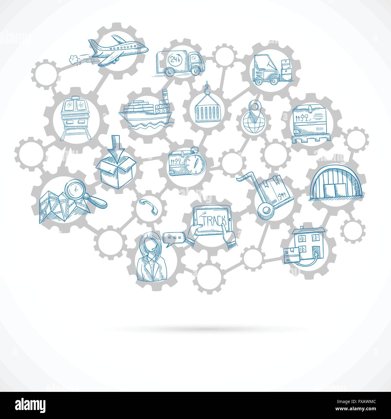 Delivery gear Stock Vector Images - Alamy