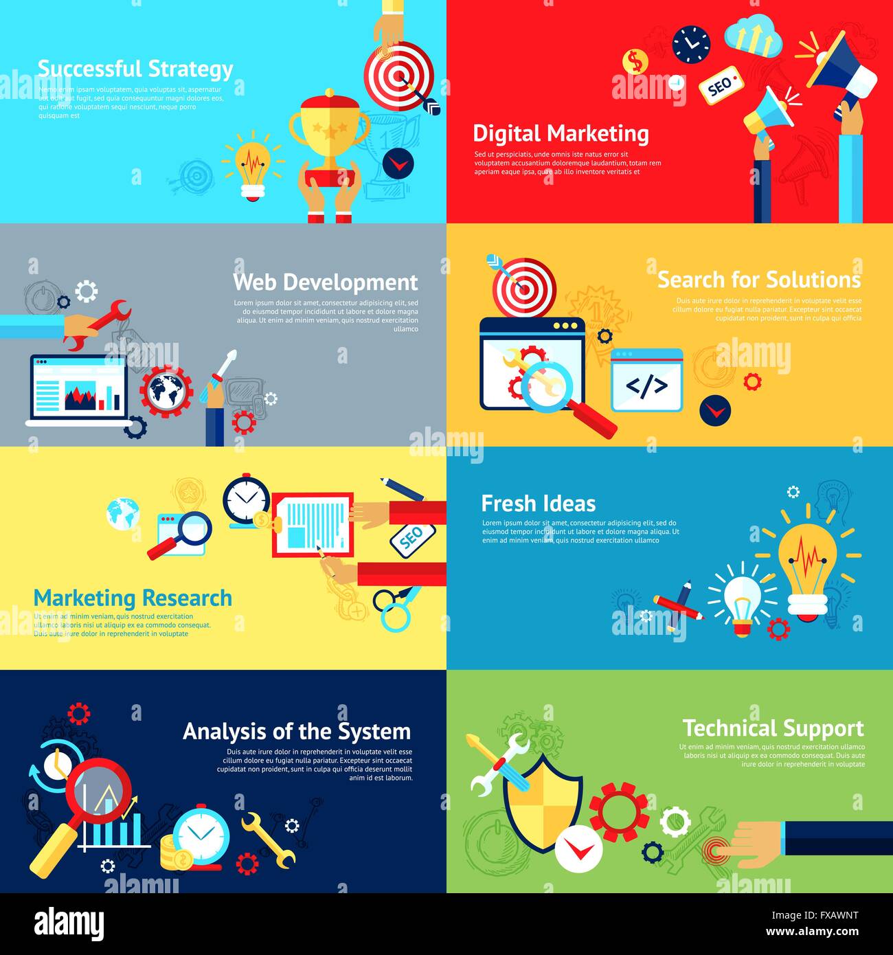 Internet Design Concept Set Stock Vector Image & Art - Alamy