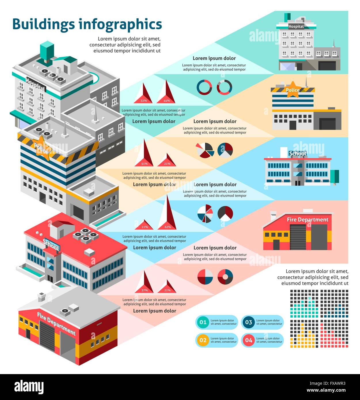 Buildings Infographics Set Stock Vector Image & Art - Alamy