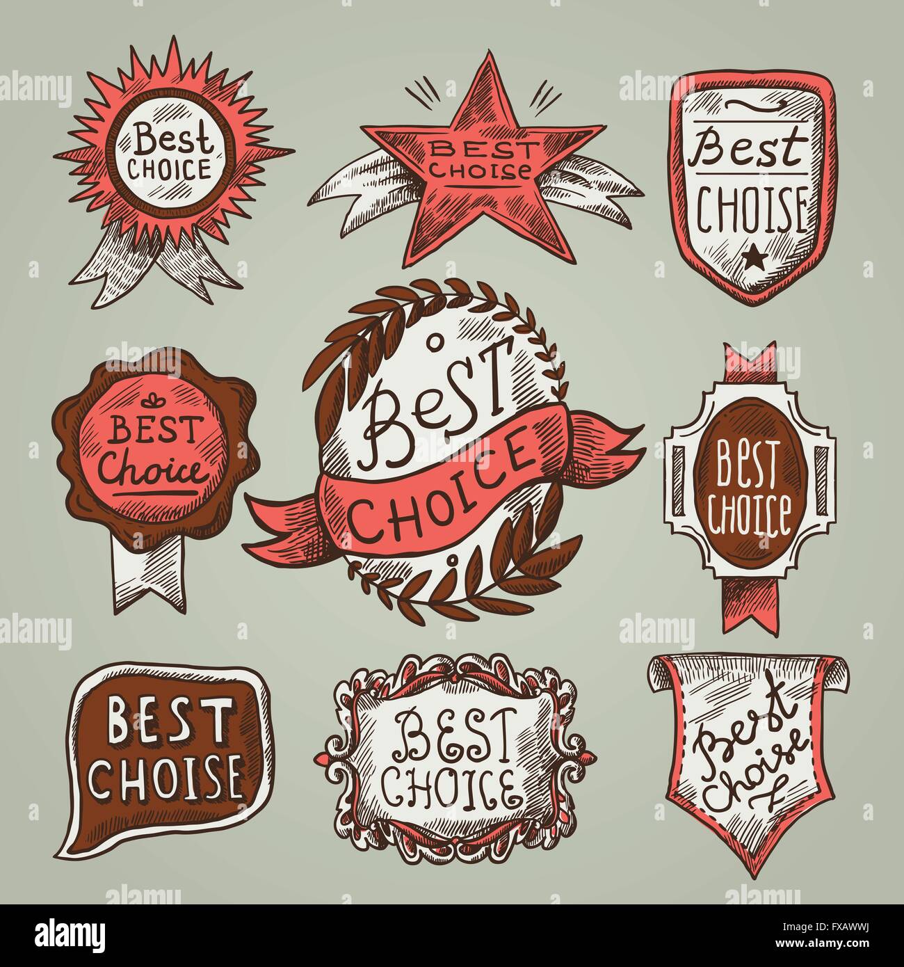 Best Choice Labels Stock Vector Image & Art - Alamy
