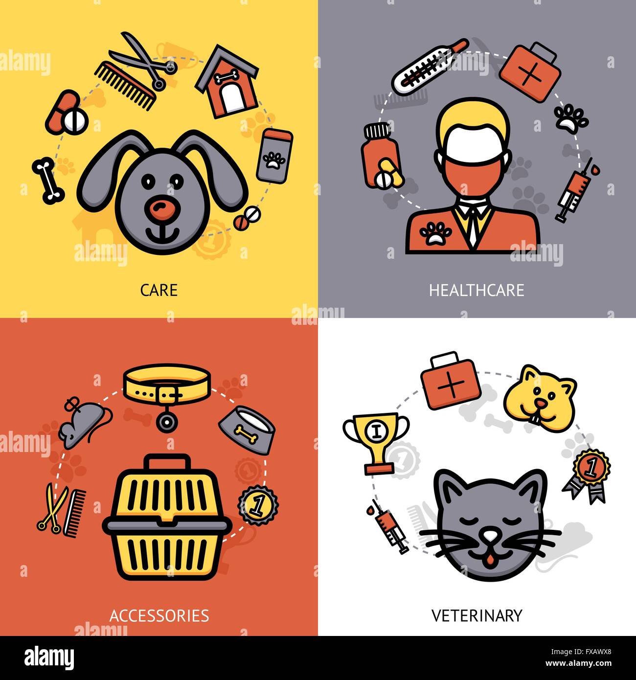 Veterinary Design Concept Stock Vector Image & Art - Alamy