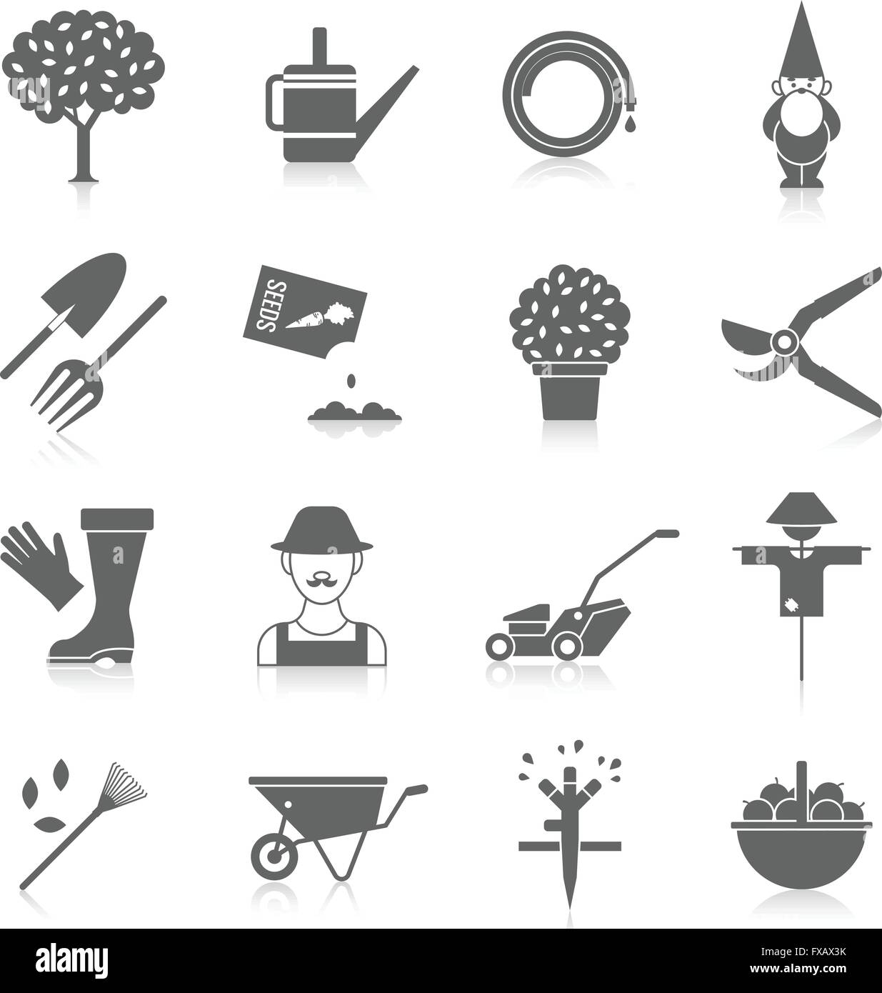 Vegetable garden icons set Stock Vector Image & Art - Alamy