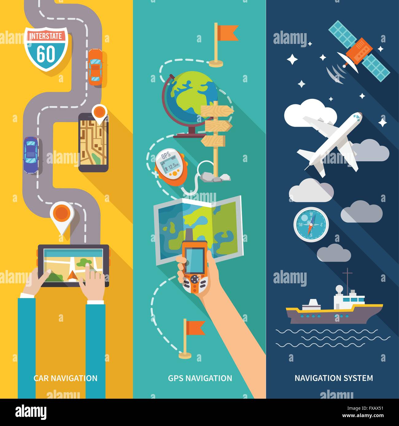 Navigation banner set Stock Vector Image & Art - Alamy