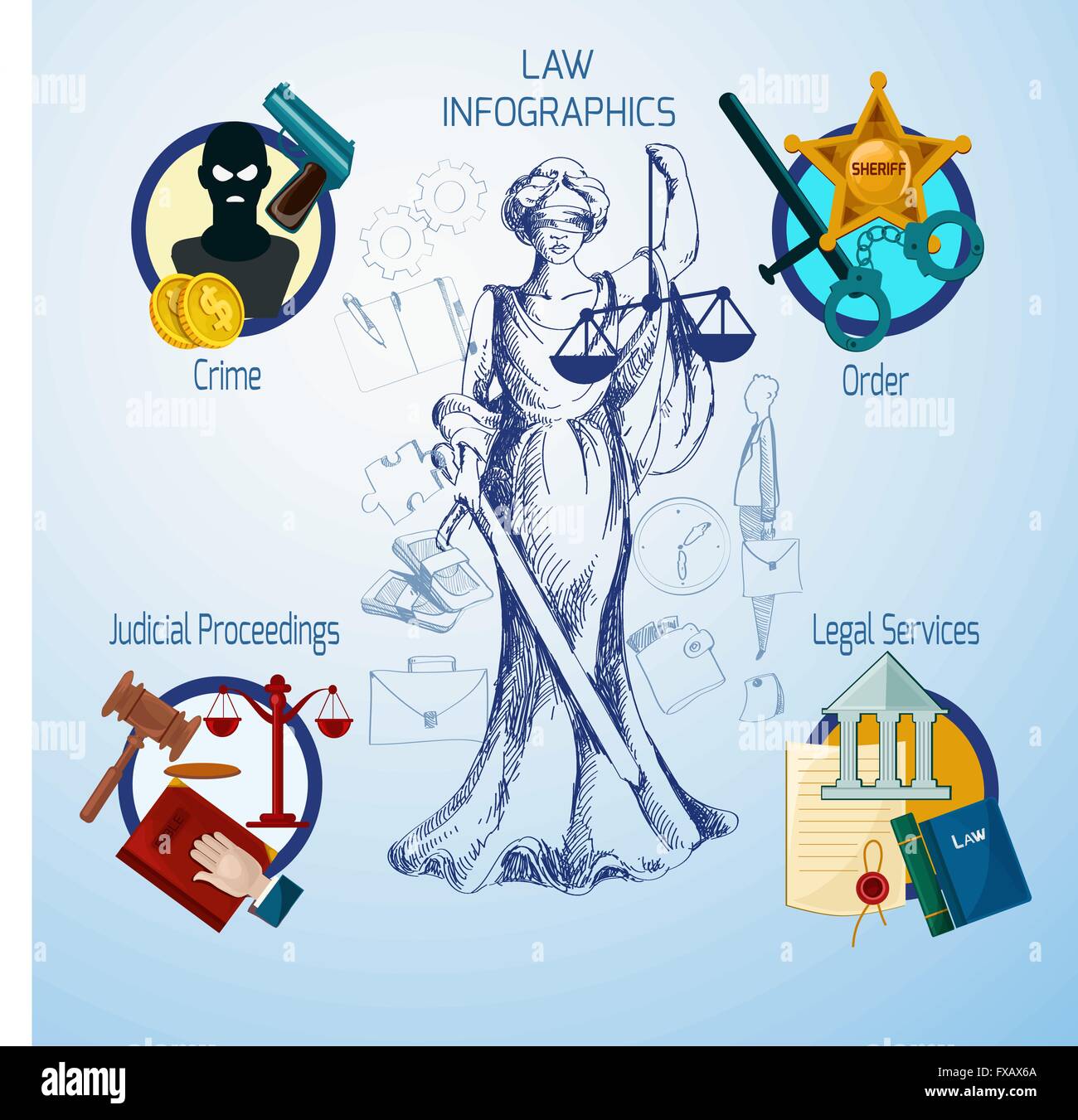 Law offense Stock Vector Images - Alamy