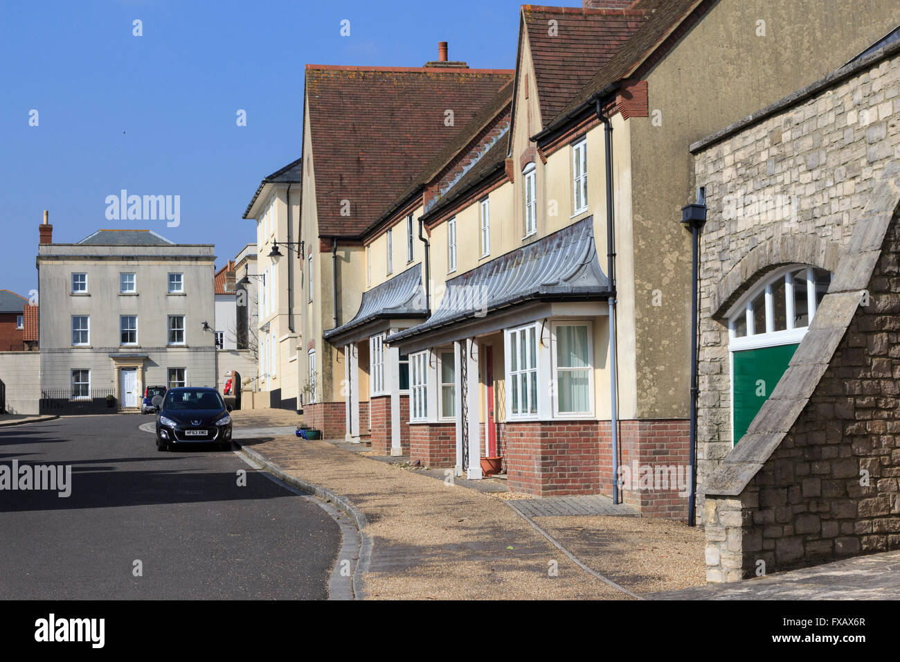 Poundbury street scene hi-res stock photography and images - Alamy