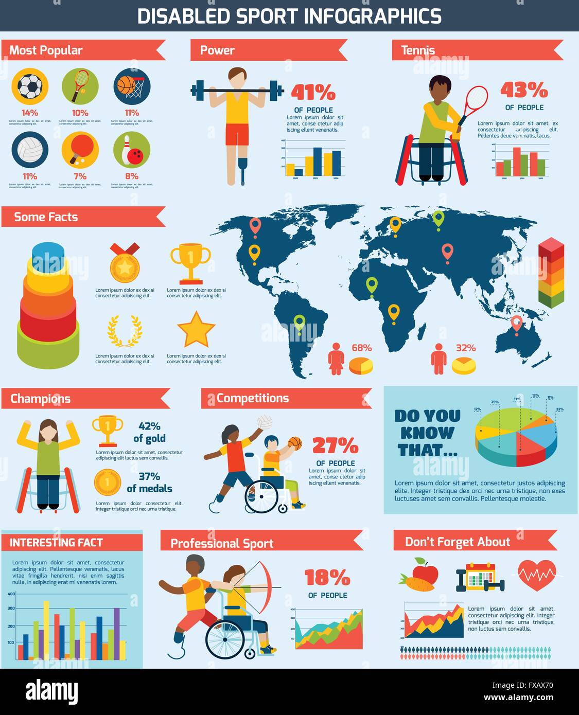 Disabled Sports Infographics Stock Vector Image & Art - Alamy