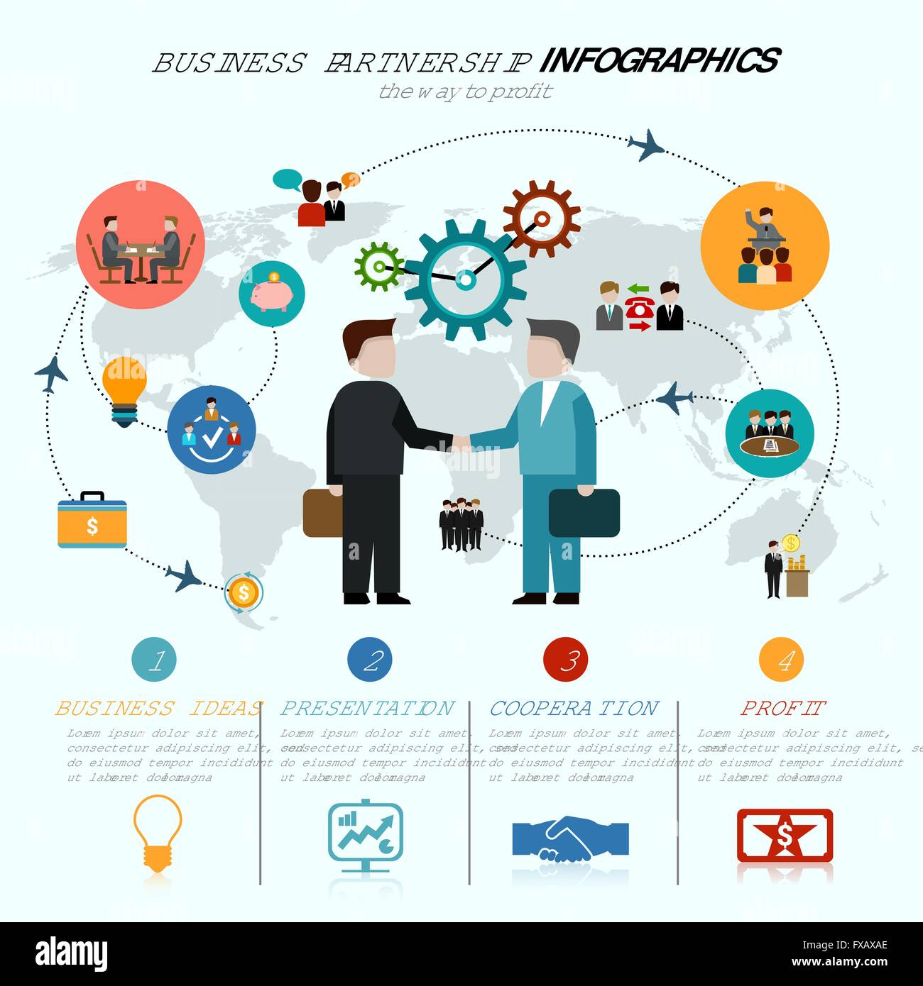 Business Partnership Infographics Stock Vector Image & Art - Alamy