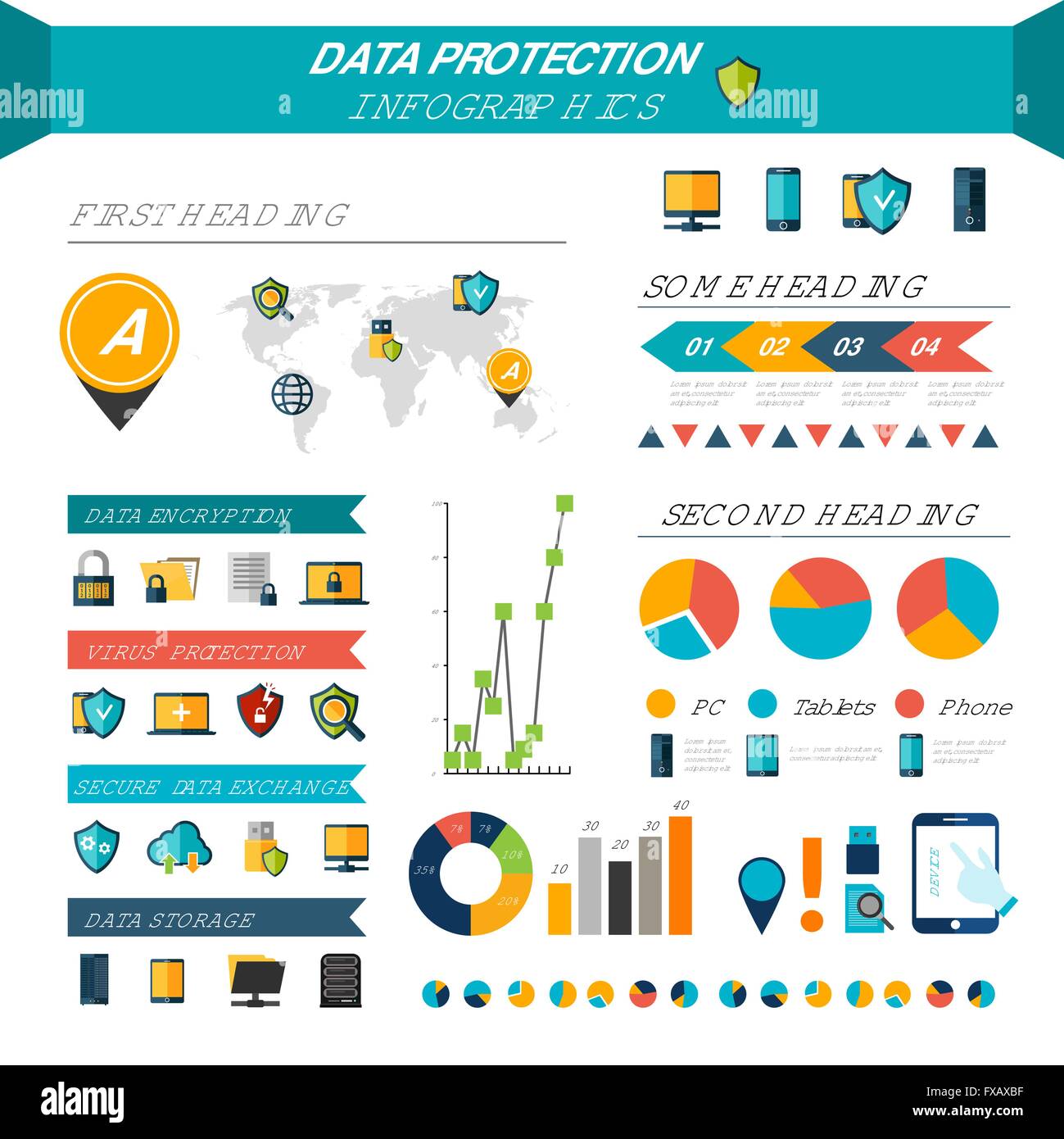 Data Protection Infographics Stock Vector Image & Art - Alamy