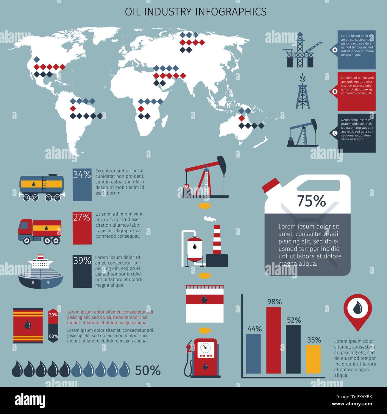 Oil Industry Infographics Stock Vector Image & Art - Alamy