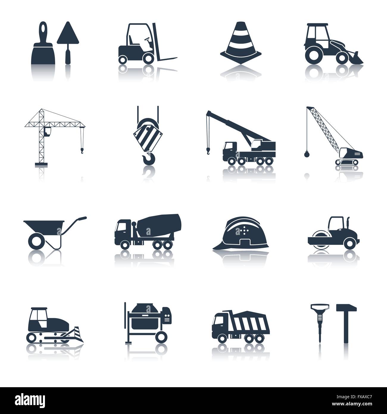 Construction Icons Black Stock Vector Image & Art - Alamy