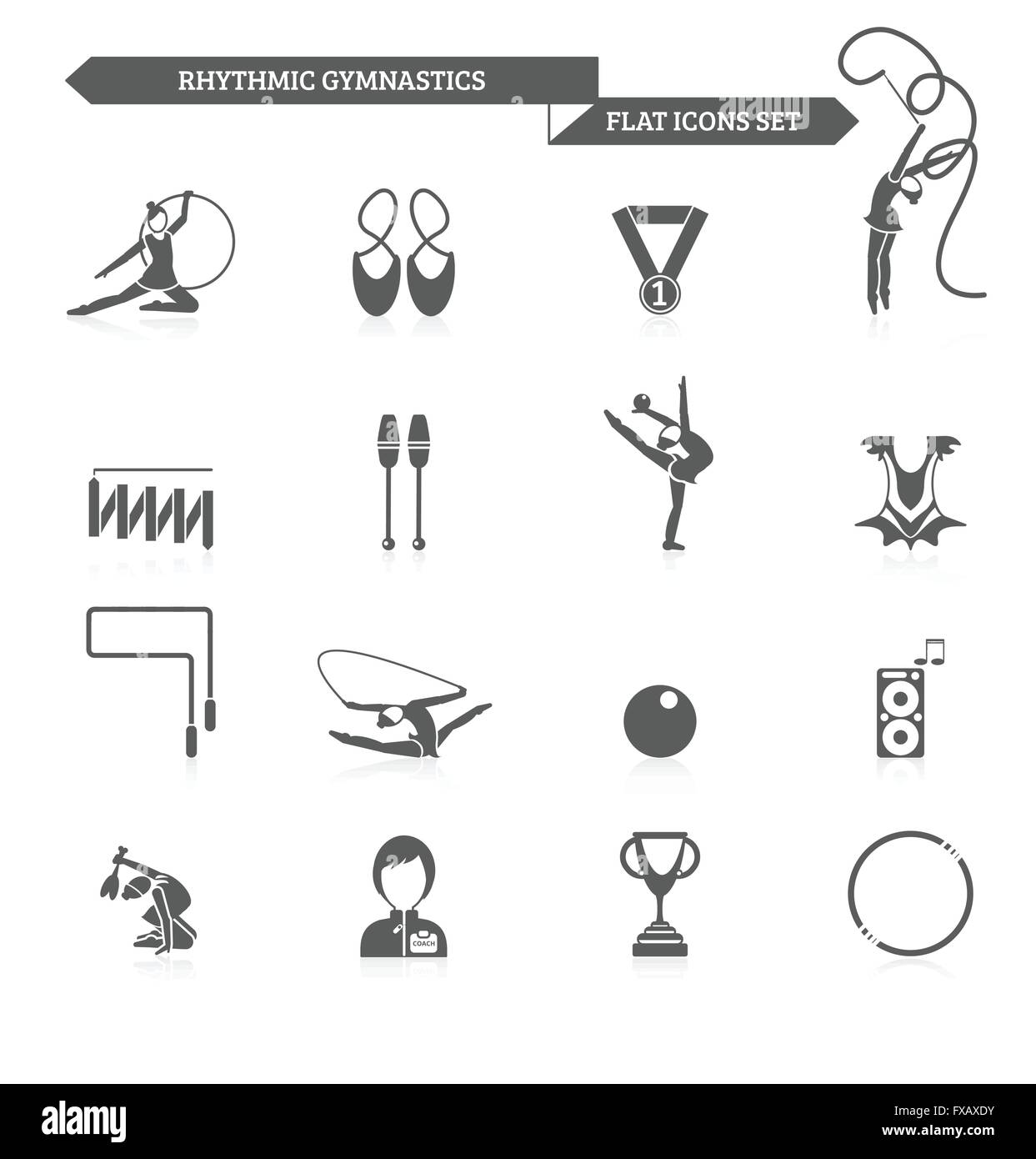 Artistic gymnastics icons hi-res stock photography and images - Alamy