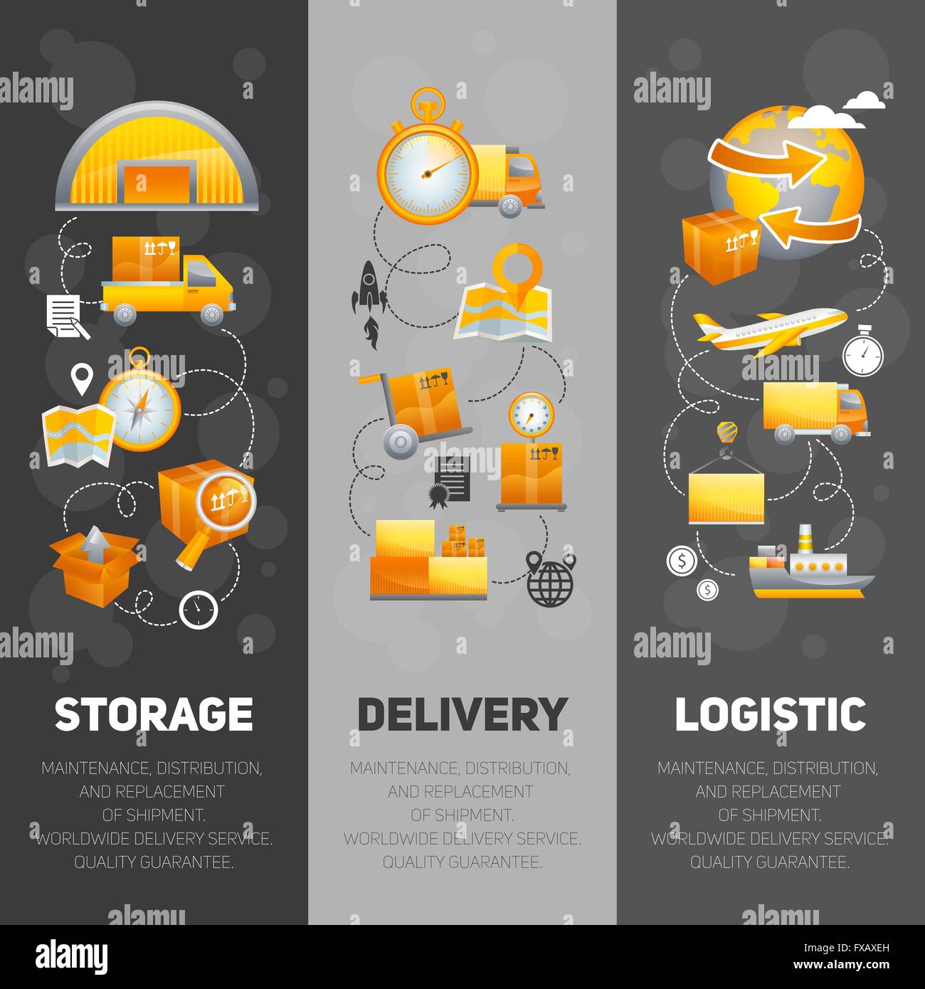 Logistics Banners Set Stock Vector Image & Art - Alamy