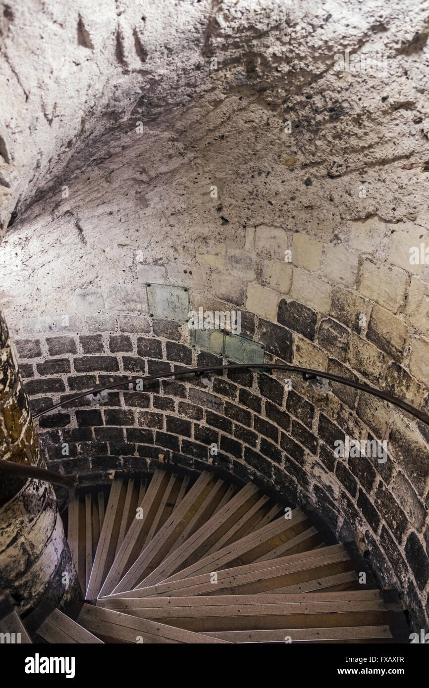 England, London, Tower of London, The White Tower, Circular Stairway ...