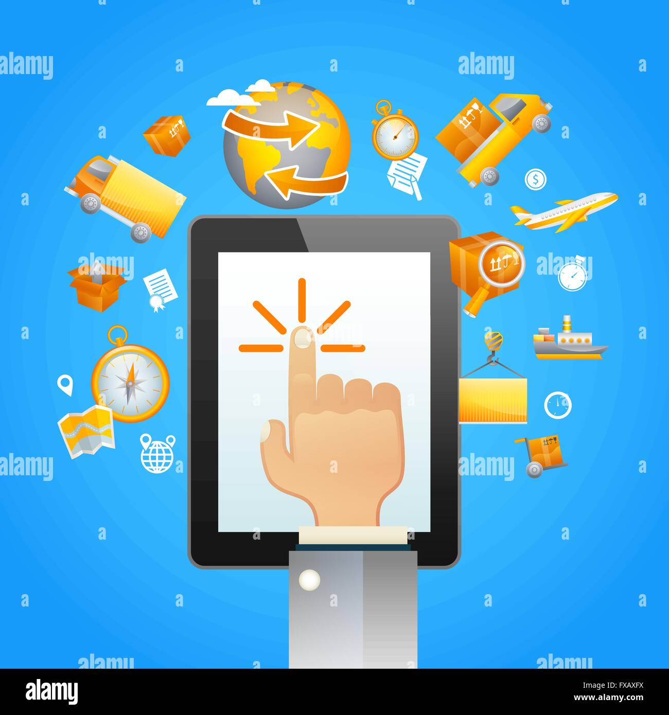 Pad logistics Stock Vector Images - Alamy