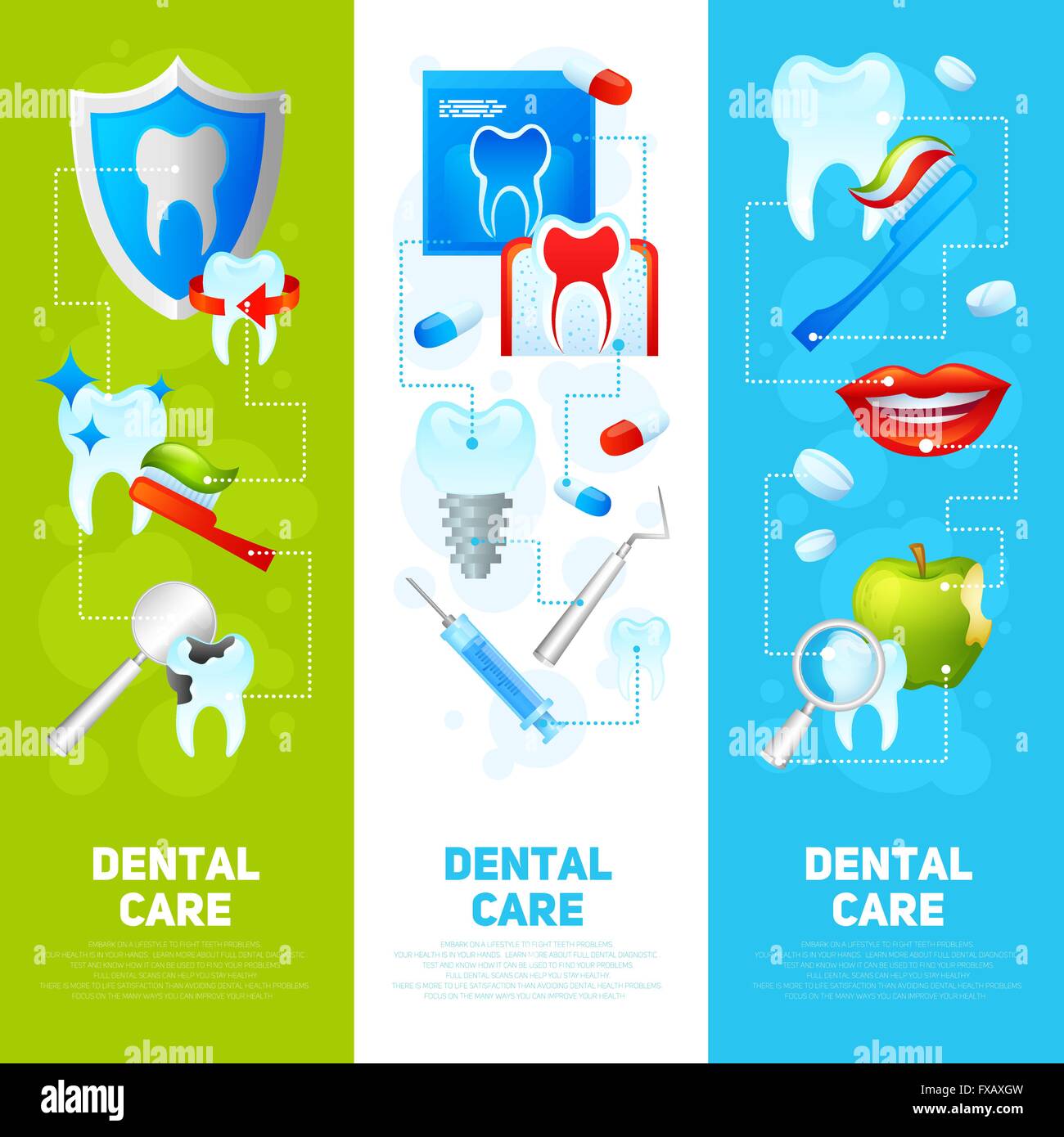 Dental Banner Set Stock Vector Image & Art - Alamy