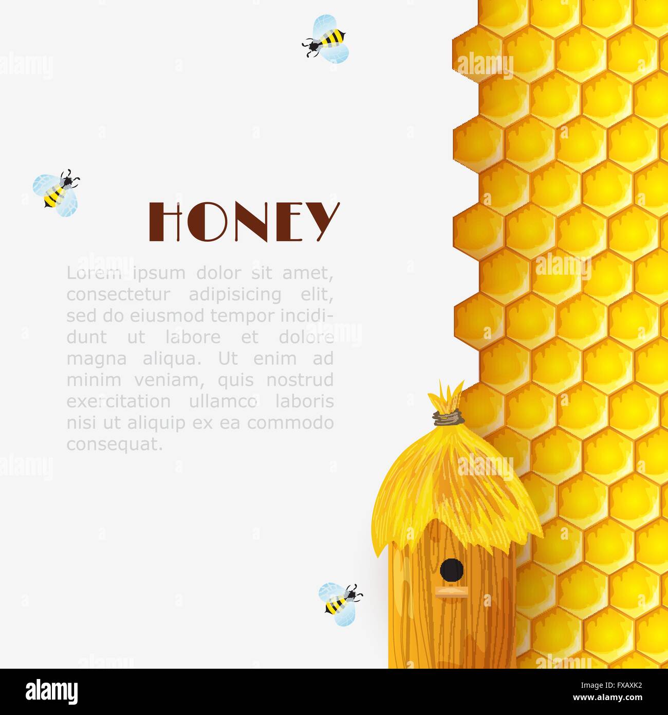 Honey Beehive Background Stock Vector Image & Art - Alamy