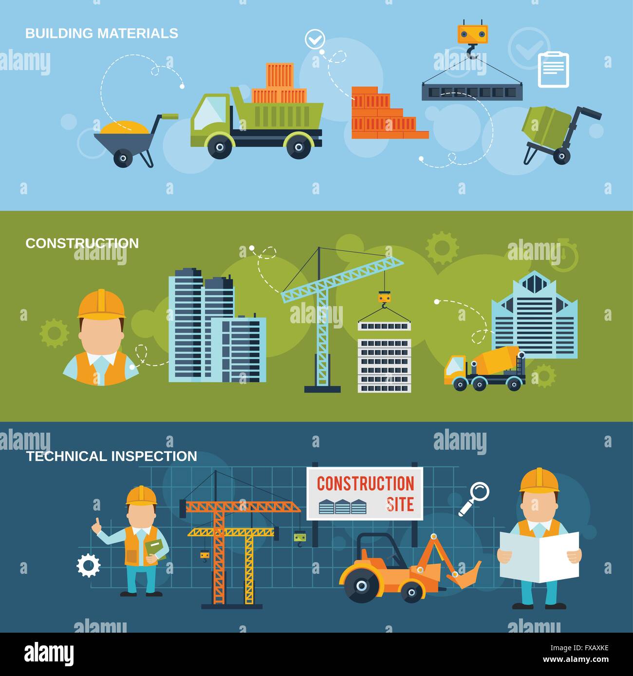 Construction Banners Set Stock Vector Image & Art - Alamy