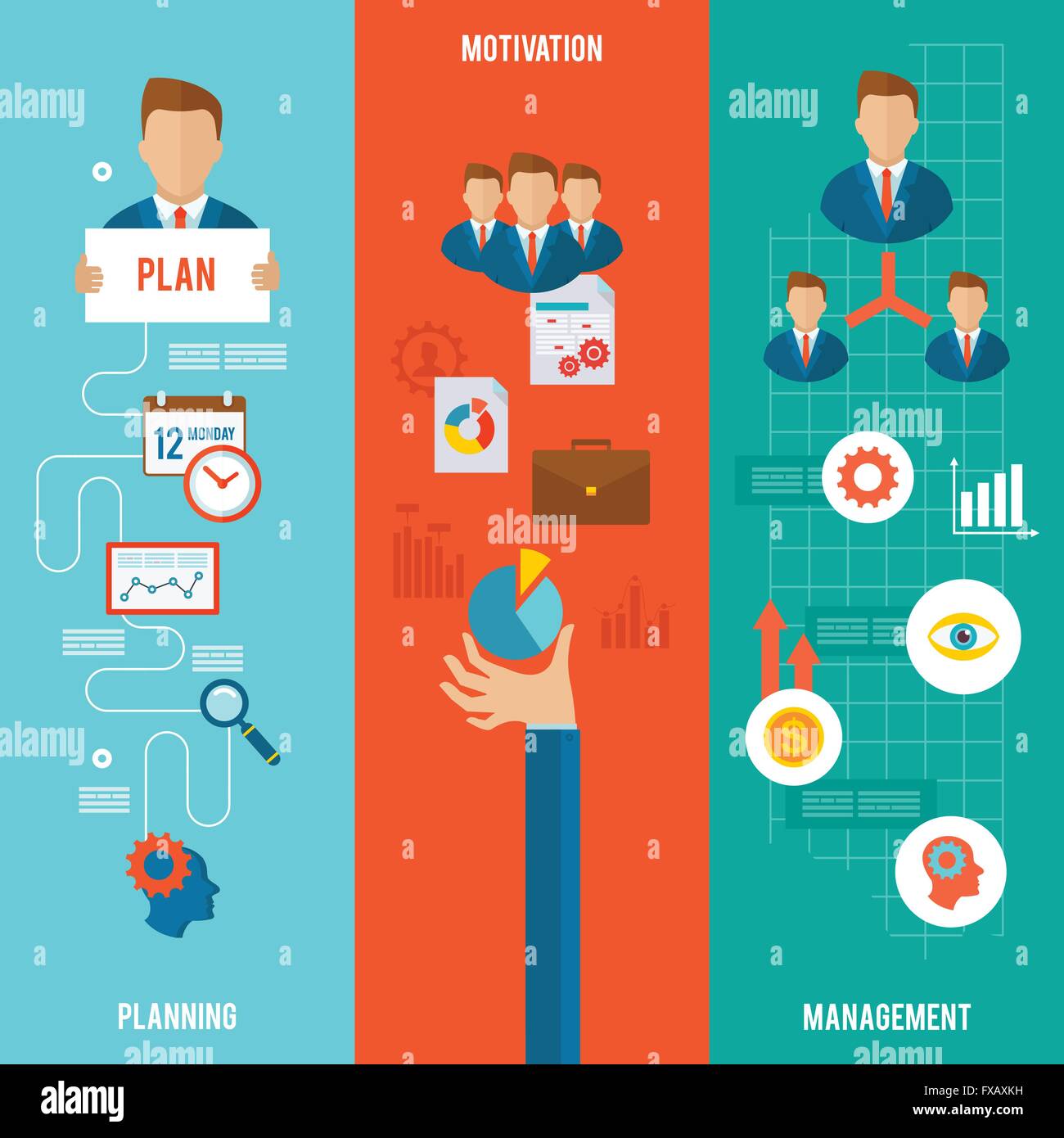 Management Banner Set Stock Vector Image & Art - Alamy