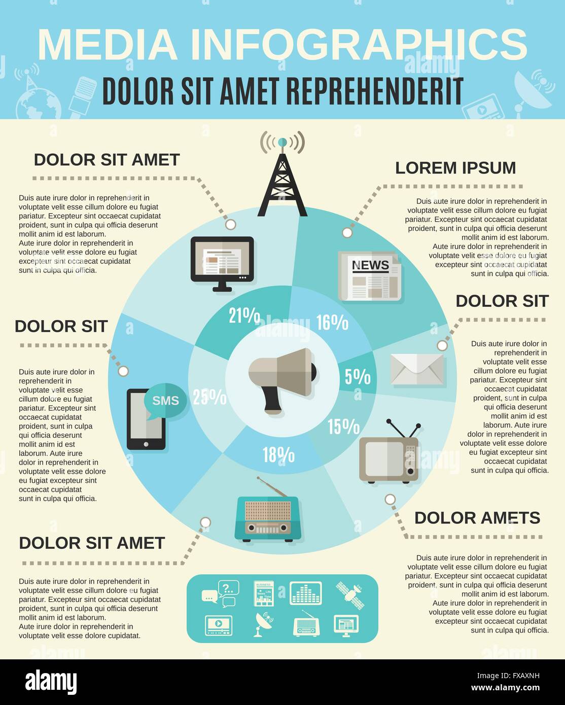 Media Infographics Set Stock Vector Image & Art - Alamy